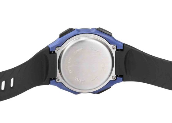 Flashing LED PU Strap LCD Digital Watch With Hourly Chime Logo Customized