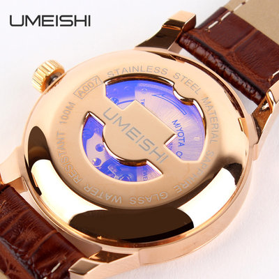 Cusomized Japanese Movement Hard Glasses Wrist Watch For Businessman