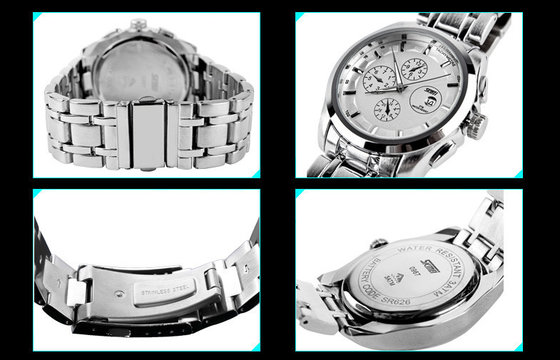 Mens Stainless Steel Quartz Watch 