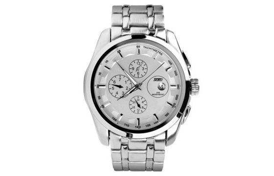 Mens Stainless Steel Quartz Watch 