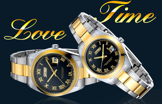 Waterproof Men And Women Stainless Steel Quartz Watches For Anniversary