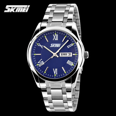 Silver Stainless Steel Quartz Watch Japan Movement , Men's Wrist Watch
