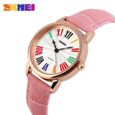 Pink Luxury Urban Fashion Womens Quartz Watches With Logo Printed