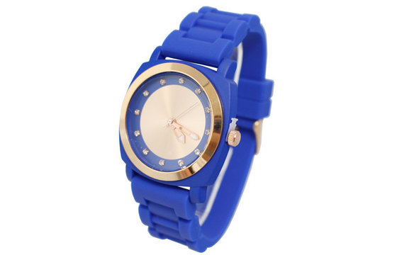 Purple Silicone Womens Quartz Watches Fashion Analog Display Watch