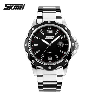 Metal Bracelet Mens Business Analog Quartz Watches Waterproof 50M