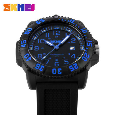 30M Water Resistant Shock Automatic Quartz Watches EL Backlight Calendar Display