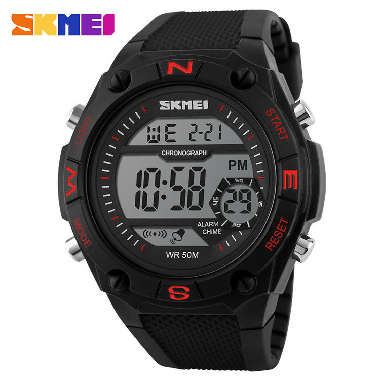 Black 5ATM Waterproof Multifunction Sport Watch For Teenagers DHL Shipping