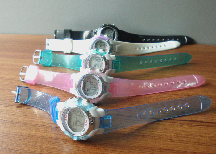 Custom waterproof silicone jelly watch multifunction sports watch with EL lamp