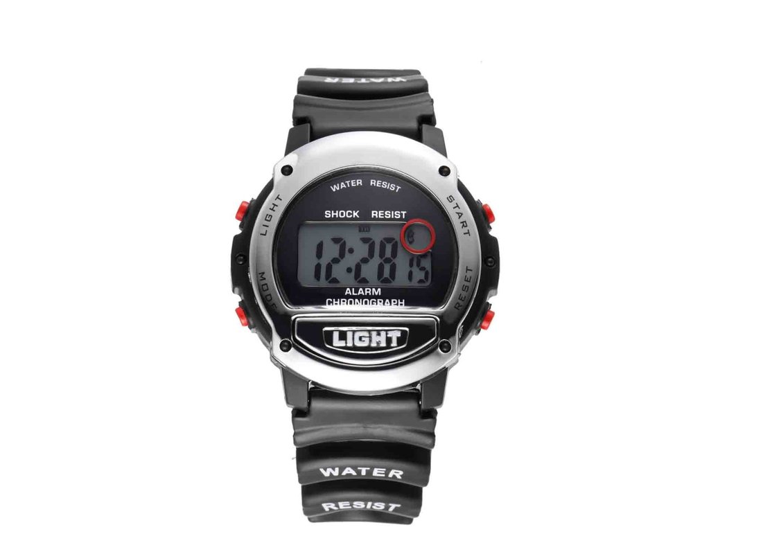 30M Water Resistant Multifunction Digital Watches For Children , Black ABS Case