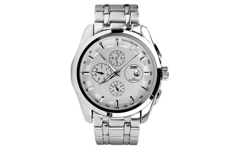 Mens Stainless Steel Quartz Watch 