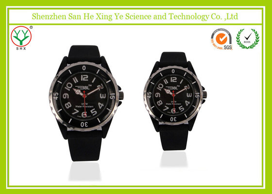 Cool Black Men Wrist Watches Water Resistant with 20mm Silicone Strap