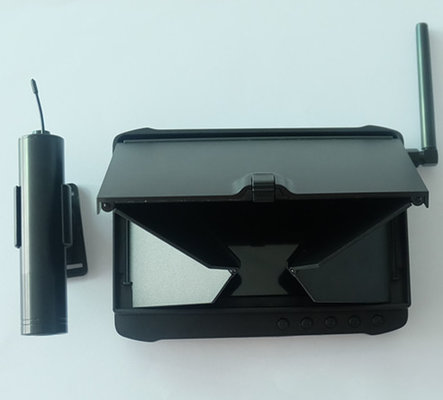 Outdoor 2.4GHz Wireless Mini Spy Camera 5inch DVR Monitor With Sunshade , Dvr Spy Cameras