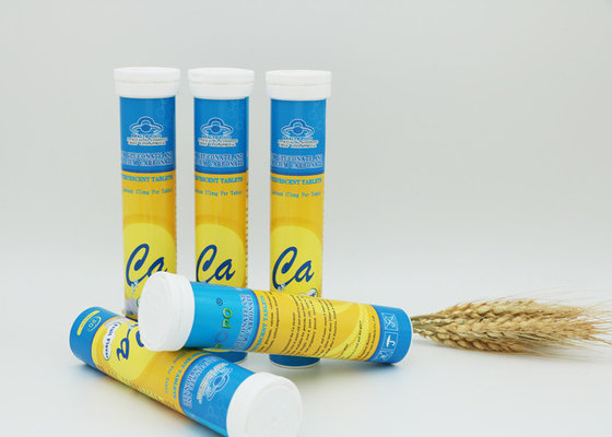 Round Shape Effervescent Energy Tablets / Calcium Fizzy Tablets  With OEM Service