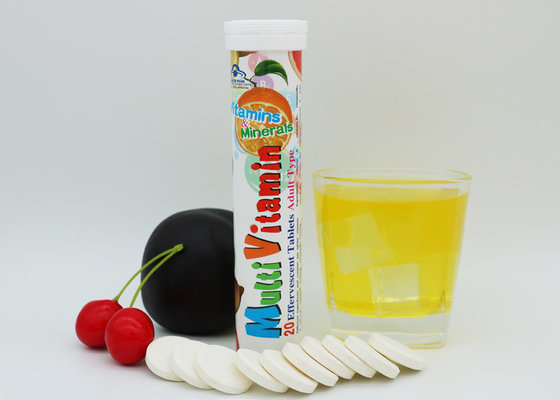Private Label Effervescent Vitamin Tablets Milk White Color GMP Certified