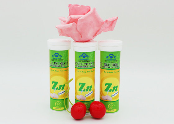 Zinc Gluconate White Effervescent Tablets OEM Formulation With Private Label