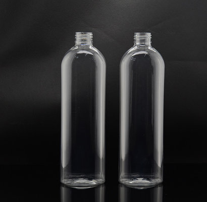 300ml Clear Boston Round Pet Bottle Pump Sprayer Airless Cosmetic Packaging