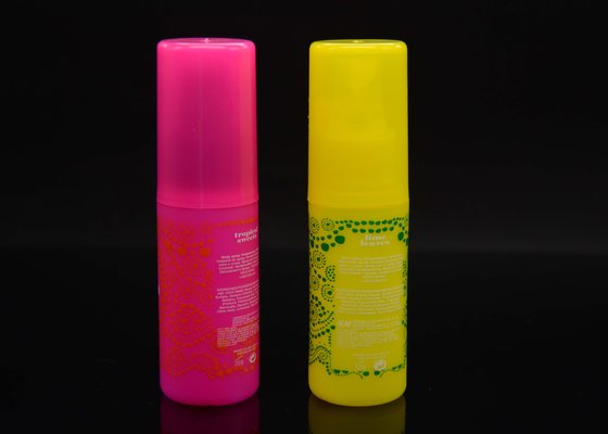 Customized Colorful 40ml Plastic Pump Bottles perfume sprayer , silk print avaliable