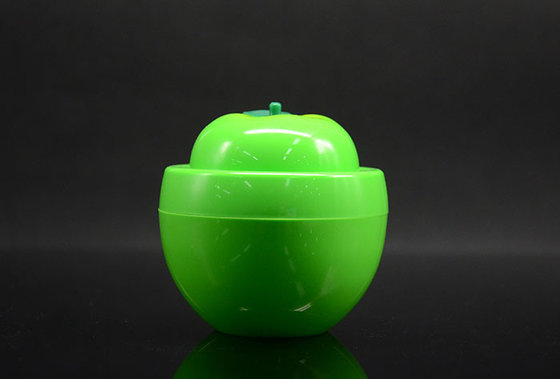 55ml Small Green Plastic Cream Jars Apple shaped Cosmetic packaging