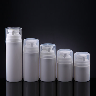 5oz 150ml PP Cosmetic Airless Pump Bottle With Snap On Pump Over Cap
