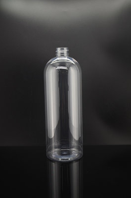 Plastic Clear Boston Round Pet Empty Cosmetic Bottles With Disc Top Cap
