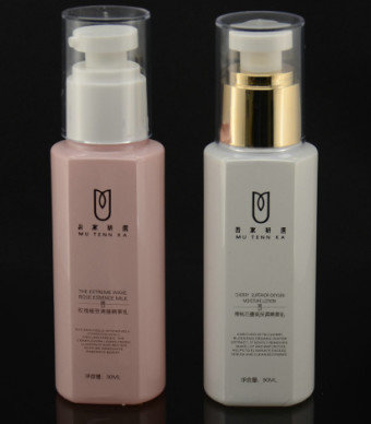 Customized Empty Cosmetic Bottles With Sprayer For Skin Care Cream , Free Sample