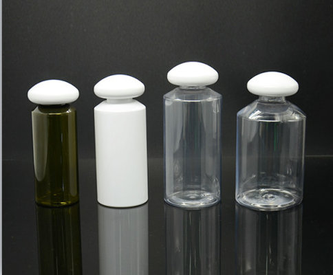 80ML PET Empty Cosmetic Packaging Containers With Screw Cap , Mushroom Sharp