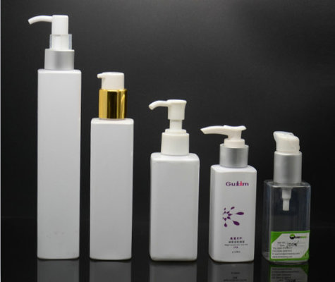 Small Cosmetic Pet Bottle , 100ml Empty Pump Bottles Transparent Color