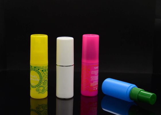 Customized Colorful 40ml Plastic Pump Bottles perfume sprayer , silk print avaliable