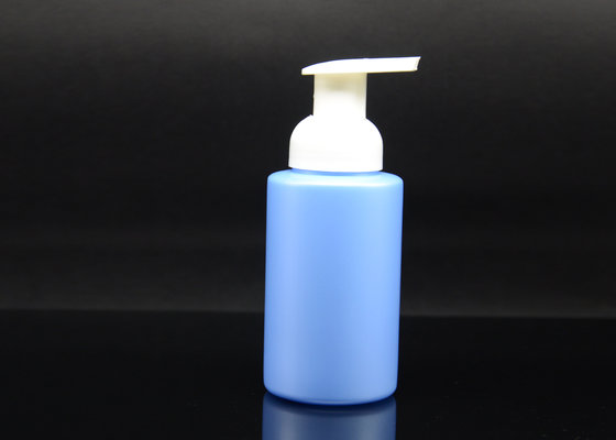 Light Ble cylinder squared Plastic Pump Bottles with foam pump 300ml
