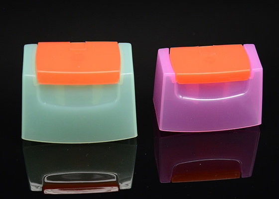 Green , Purple square flip cosmetic bottle caps 5mm - 40mm Neck size
