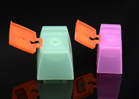 Green , Purple square flip cosmetic bottle caps 5mm - 40mm Neck size