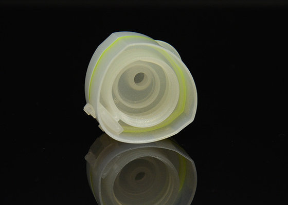 Beauty product triangle flip cosmetic bottle caps with pearly lustre