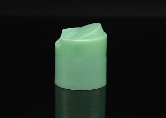 Green matte press / disc cosmetic caps for PE / PET bottles with printing