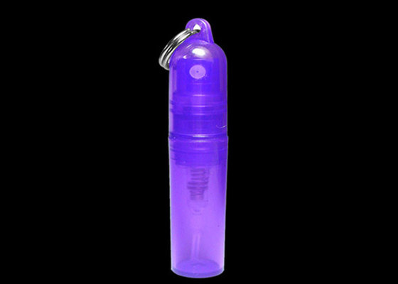 PP 5ml pocket perfume atomizer Plastic Pump Bottles with key ring in Silver
