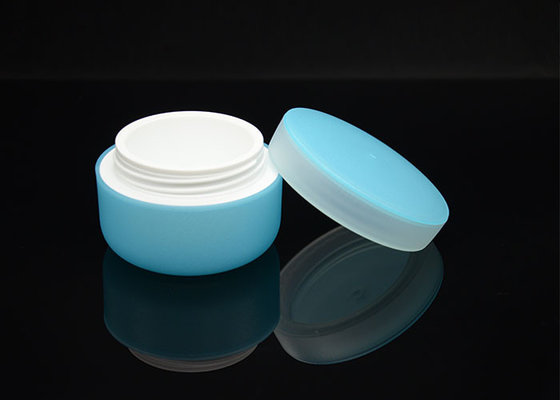 Custom made 50ml blue Cosmetic Jars And Bottles with double wall
