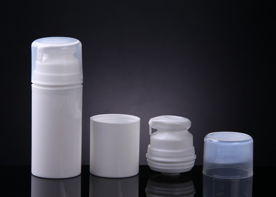 OEM White Eco Friendly Airless Cosmetic Bottles And Jars With Lids
