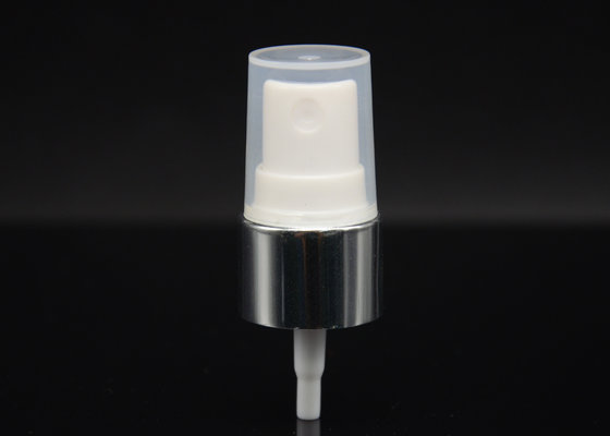 Shiny silver coating Fine Mist Sprayers pump / spray head , 20/410 Neck size