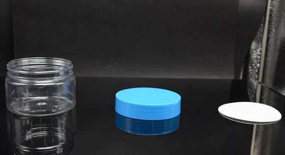 4oz cosmetic clear PET jars with blue lid