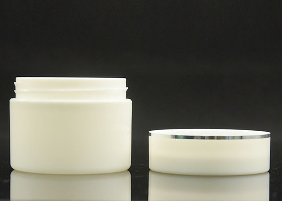 White Empty Eco Friendly Cosmetic Jars With Lids , Offset Printing