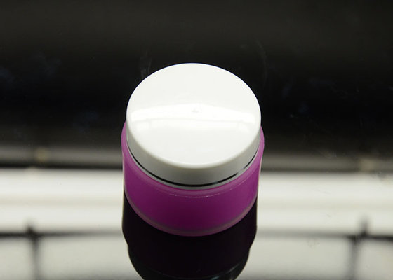Double - walled Plastic Cosmetic Jars With Lids 20g , White / Rose