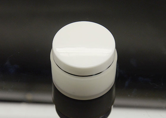 Double - walled Plastic Cosmetic Jars With Lids 20g , White / Rose