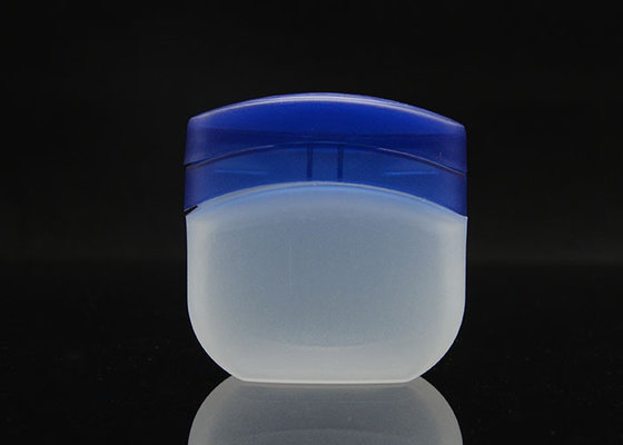 Clear and Blue PP Plastic Cream Jars 50ml Vaseline container with flip cap