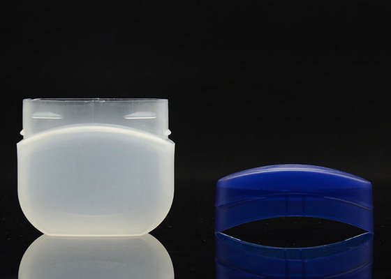 Clear and Blue PP Plastic Cream Jars 50ml Vaseline container with flip cap