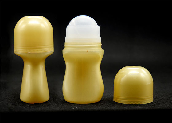Yellow PP plastic deodorant containers empty roll on bottle Customized