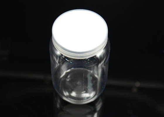 Food grade Small Plastic Clear Cosmetic Jars With Screw On Lids , 240ml