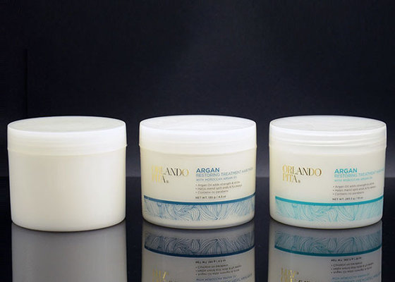 Small White Empty Cosmetic Bottles 10 oz Body Cream Jars With Double Wall