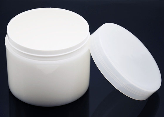 Small White Empty Cosmetic Bottles 10 oz Body Cream Jars With Double Wall