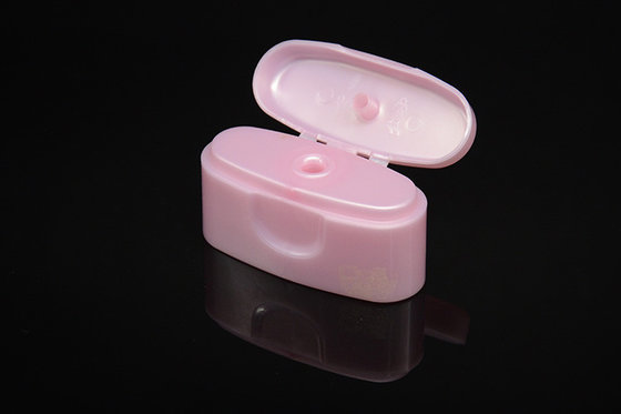 smooth glossy oval cosmetic caps for BB cream plastic tube , Pink