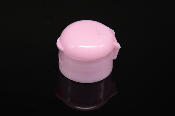 Pink PP ABS AS Plastic Cosmetic Bottle Caps with hot stamp printing