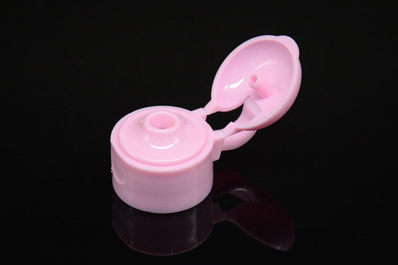 Pink PP ABS AS Plastic Cosmetic Bottle Caps with hot stamp printing